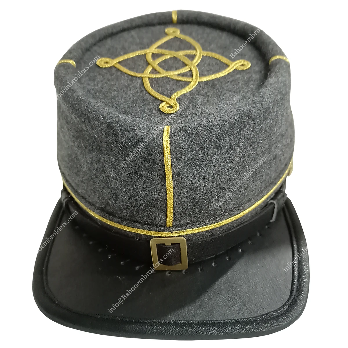 Cs Artillery Peak Kepi Grey Color With 4 Row Braid ( Be-cw-hat-012 ...