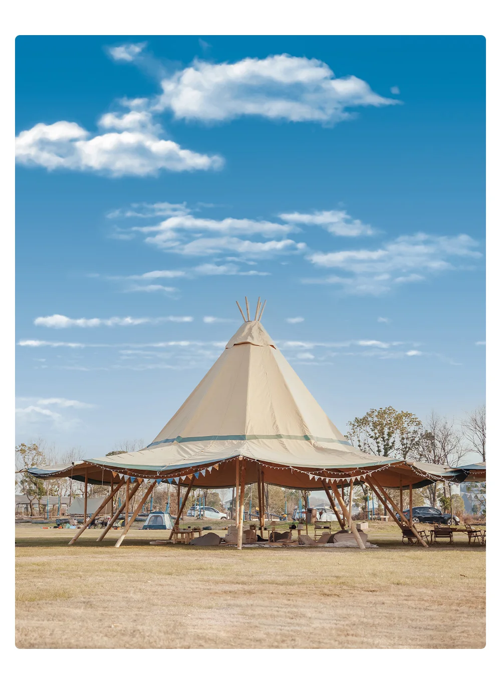 Ultimate Tribe 420gsm Poly Cotton Canvas Hat Giant Tipi Tent Event ...