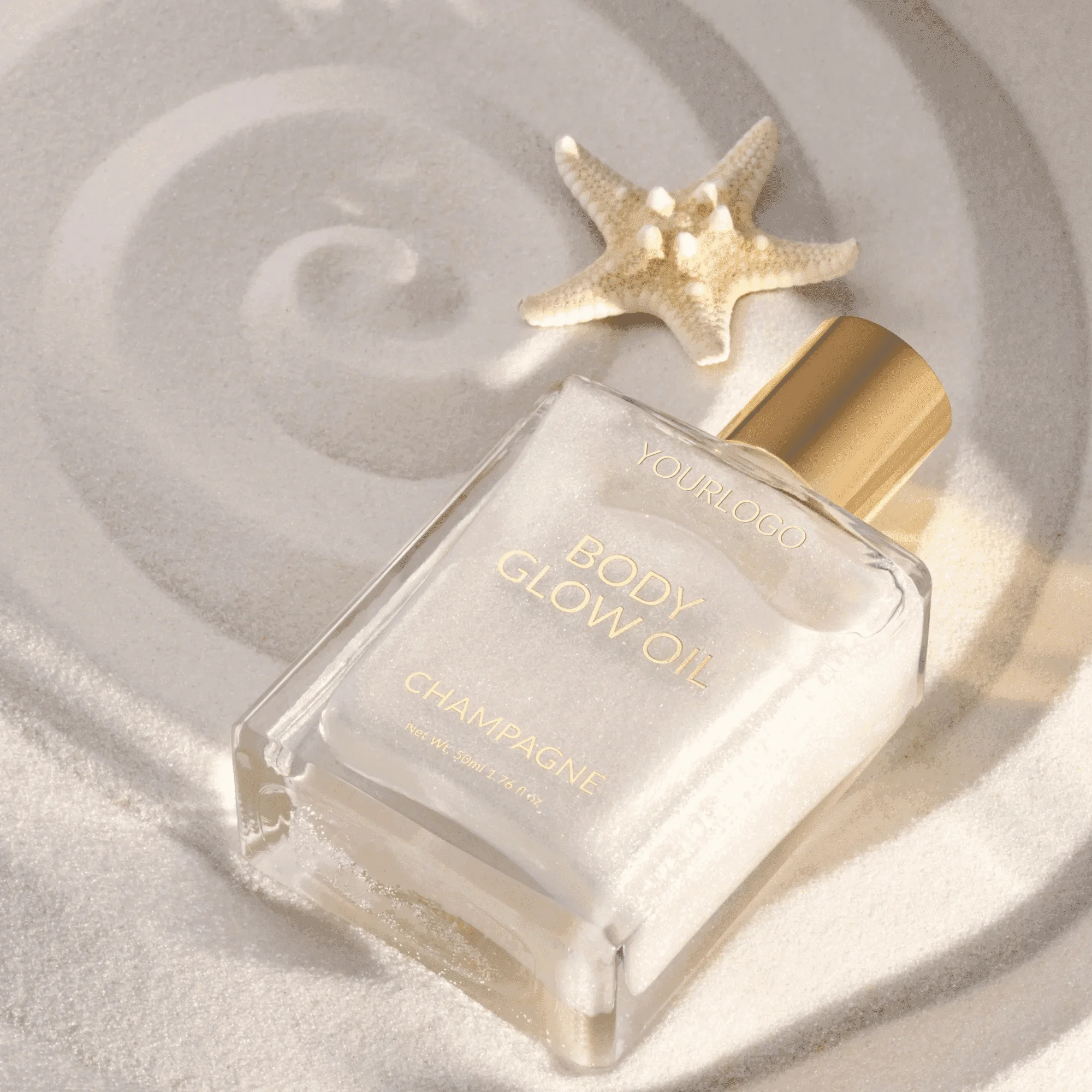 Custom Logo Tanning Body Shimmer Dry Oils Liquid Highlighter Bronzer ...