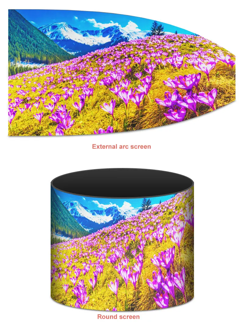 4K Indoor Flexible Cylindrical LED Signage Display Column Customized ...