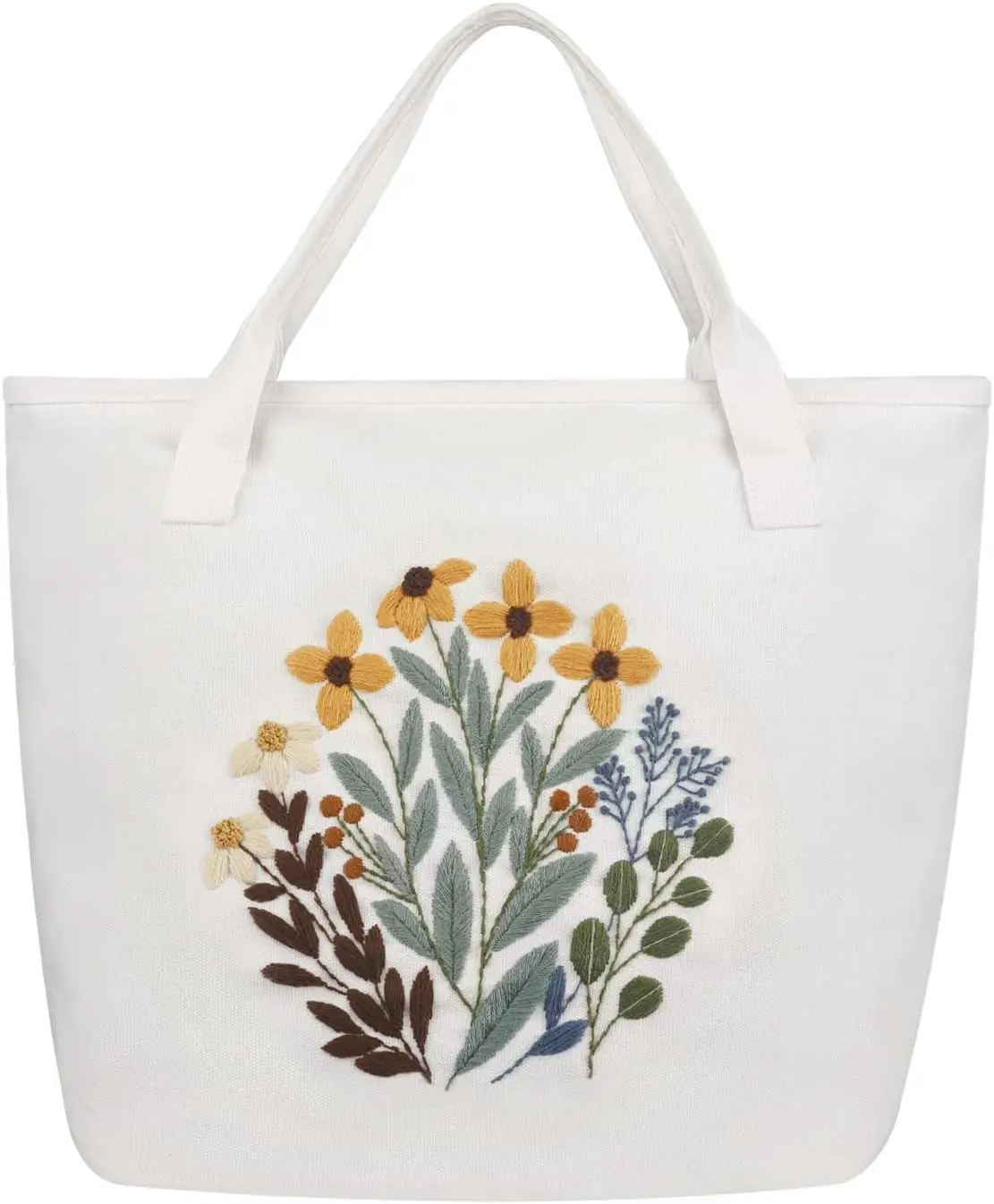 Custom Embroidery Organic Cotton Canvas Tote Bag for DIY, Advertising ...