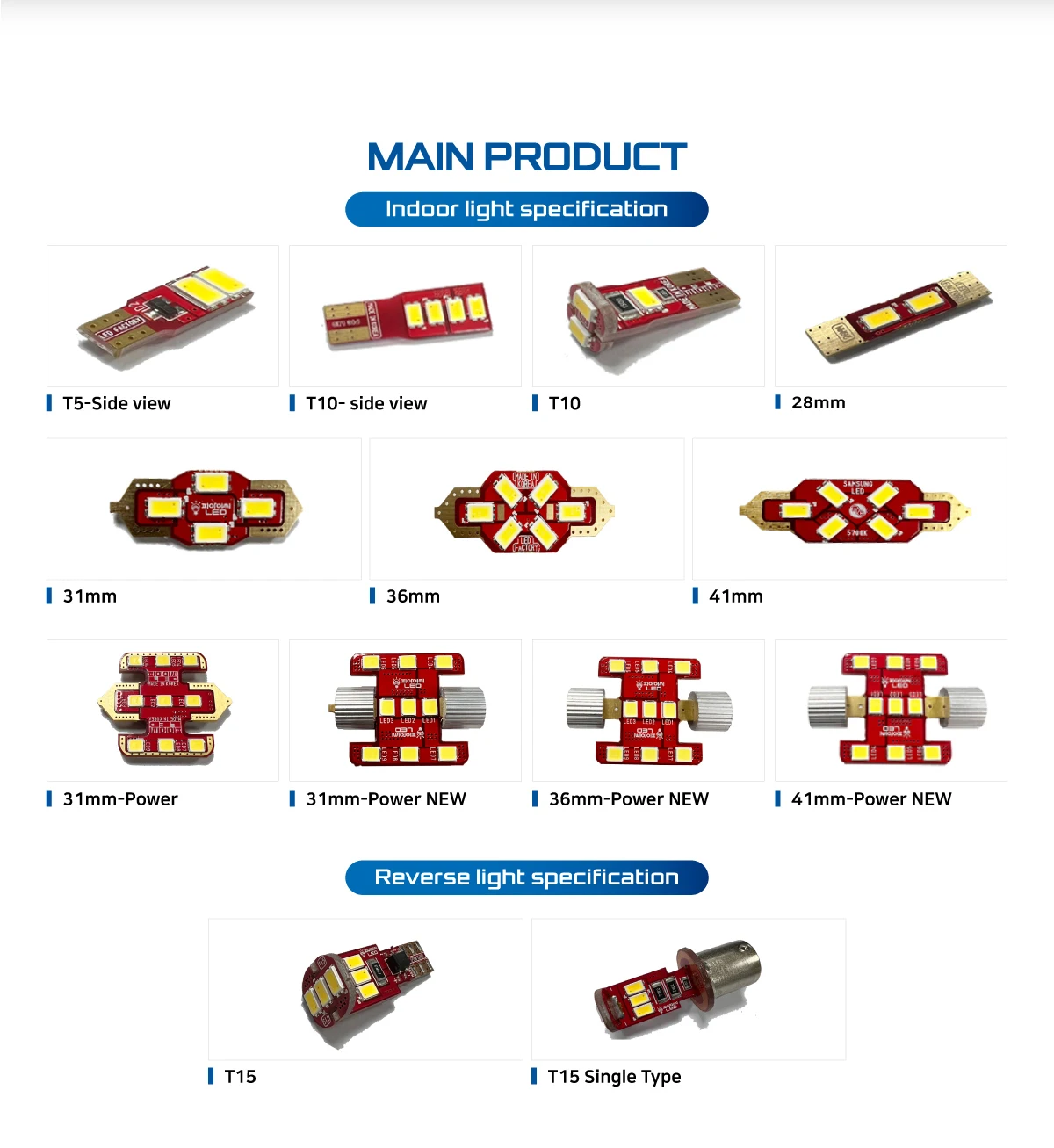 Korean Manufactured Car Interior Lamp High Quality Car Accessories ...