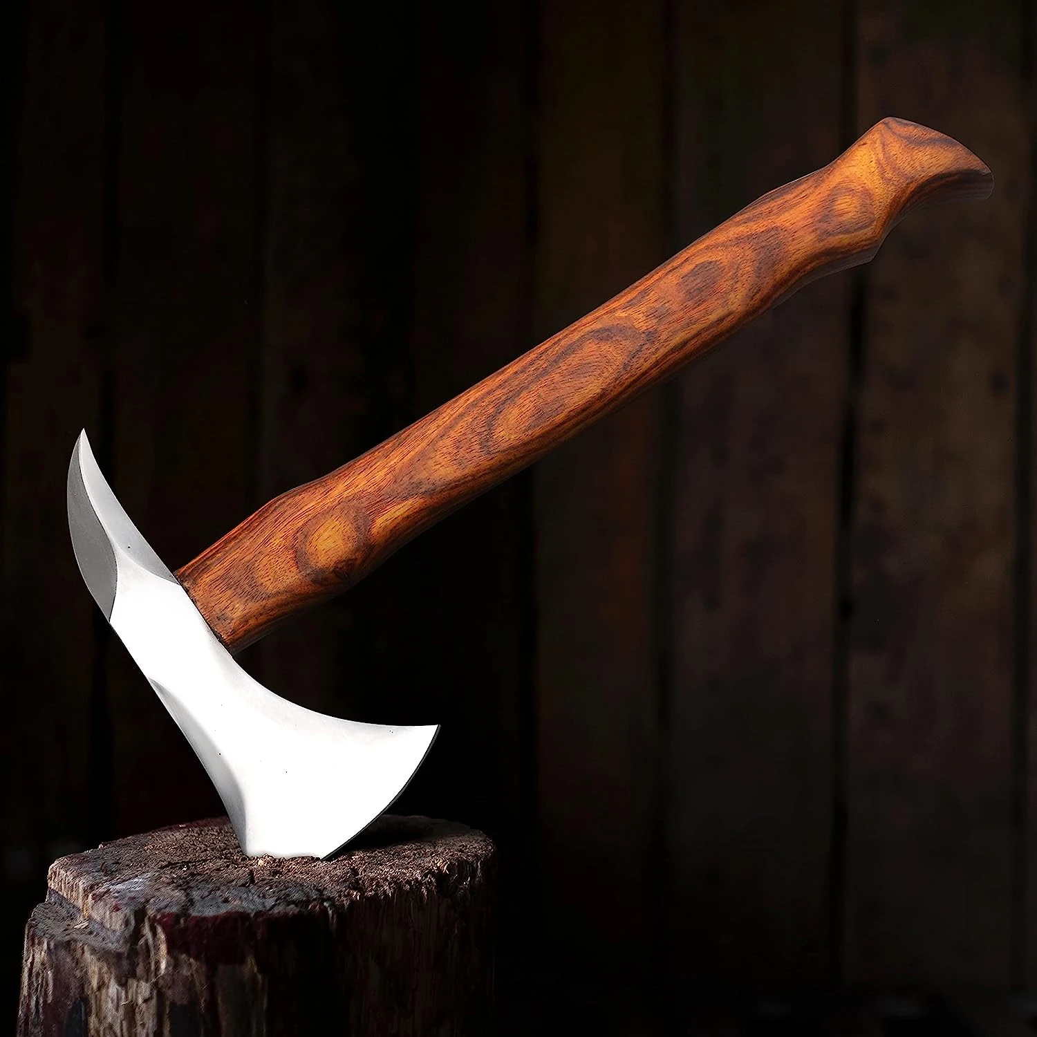 Hand Forged Stainless Steel Axe Hatchet Viking Throwing Ax With Unique ...