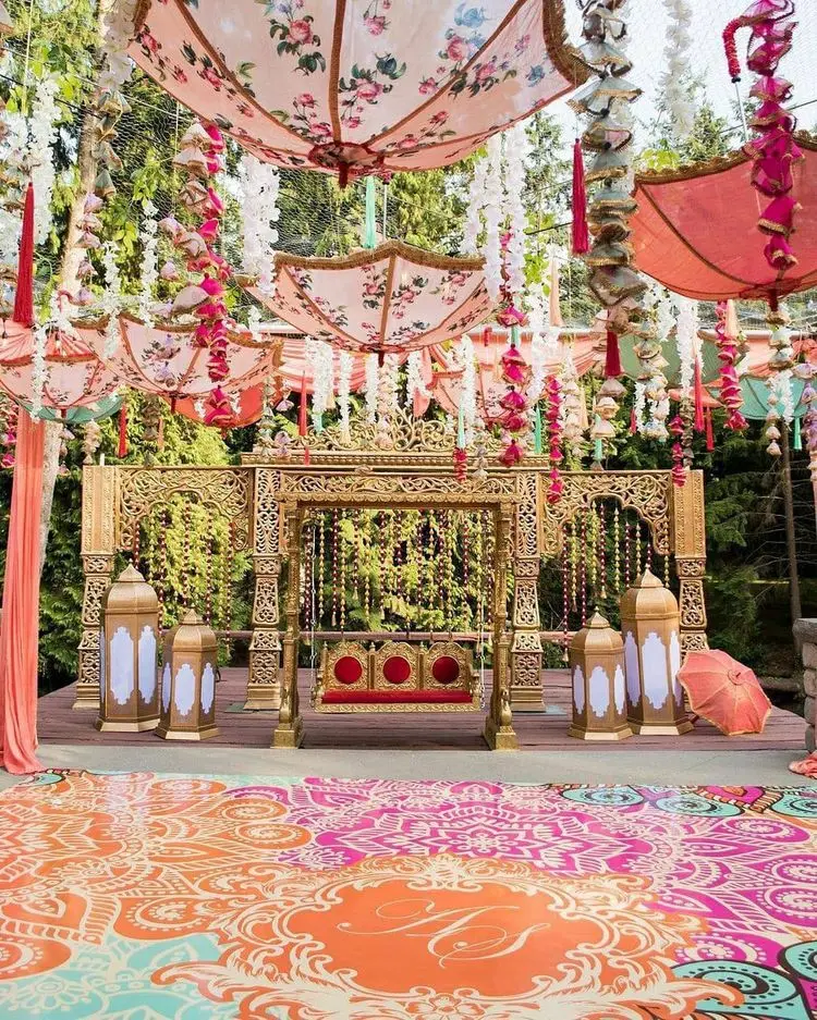Seemantham Backdrop - Elegant Indian Wedding Decor
