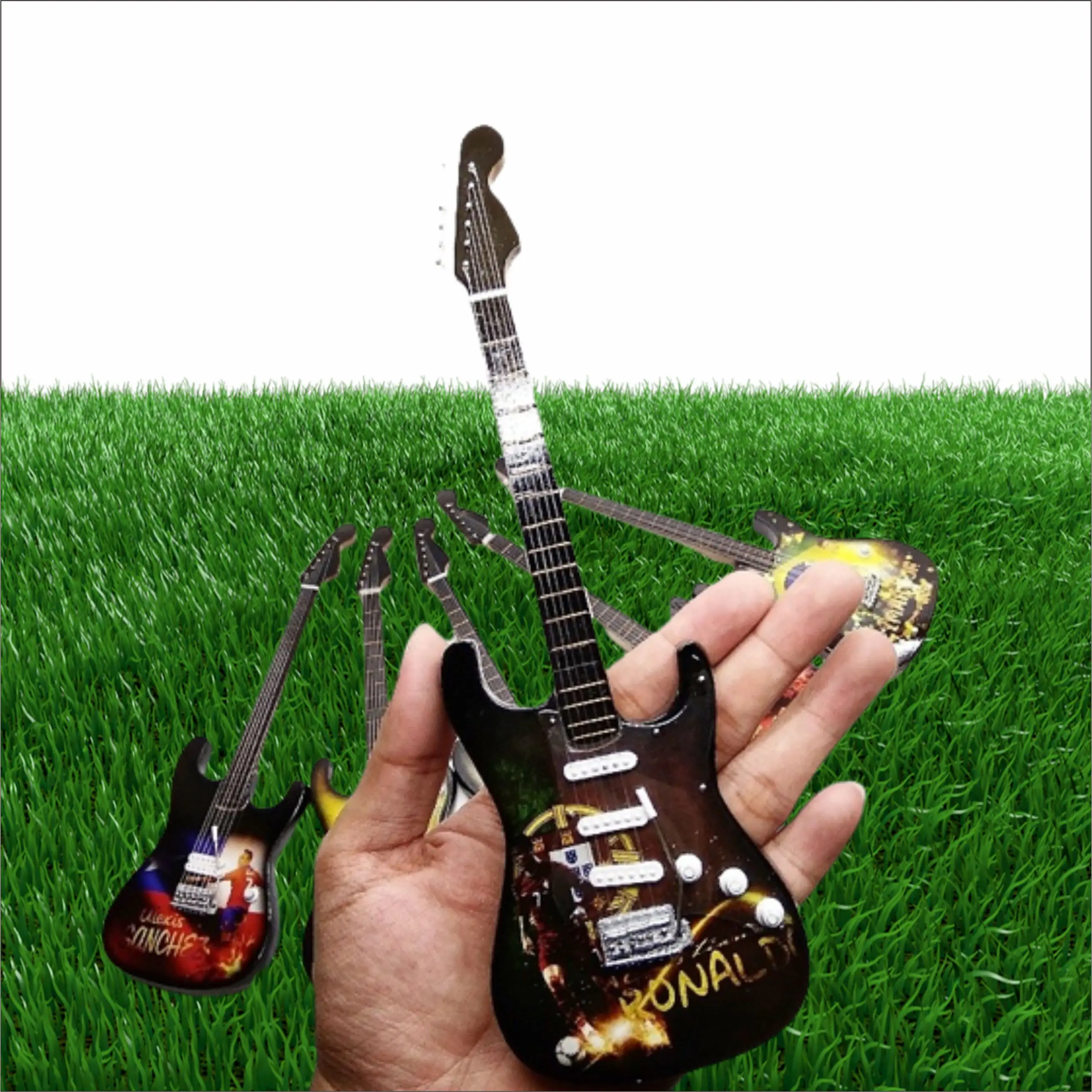 Hand Crafted Product Wooden Miniature Guitars Customize Design for Completed Music Lover and ...