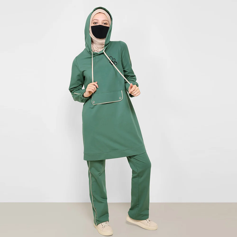 High Quality Tracksuits Set Custom Muslim Women Hoodie Sportswear ...