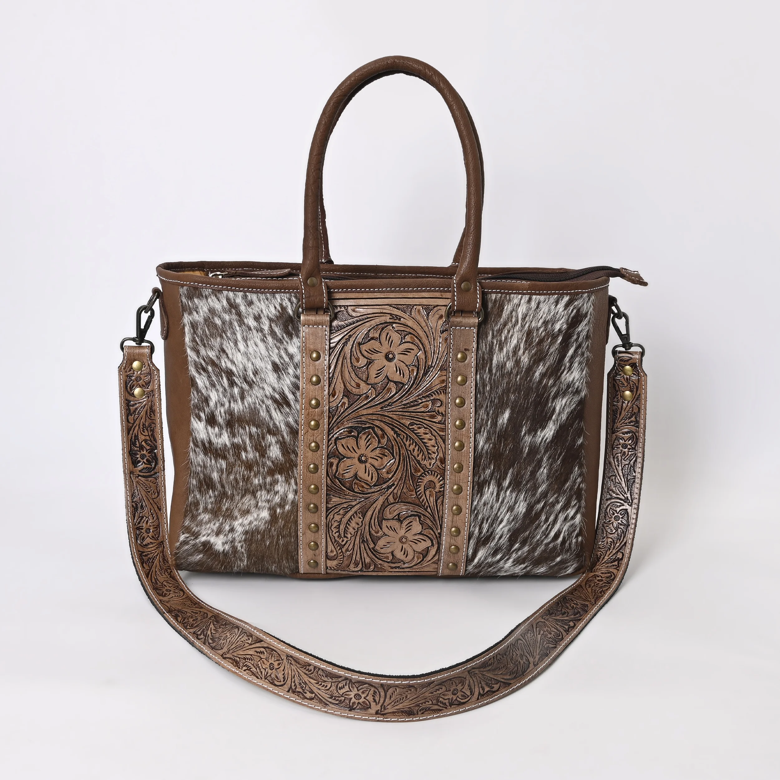 Conmarx Tooled Hairon Tote Bag Latest Western Weekender Hand Bags for ...