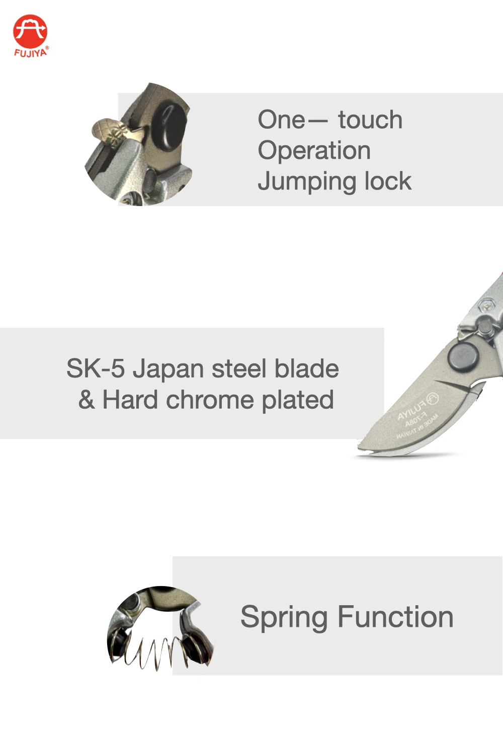 Fujiya SK-5 Japan Steel Blade Premium Bypass Pruner
