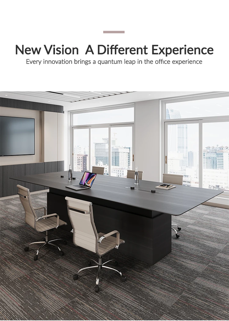 Modern Luxury Extendable Wooden Electric Adjustable Height Conference ...