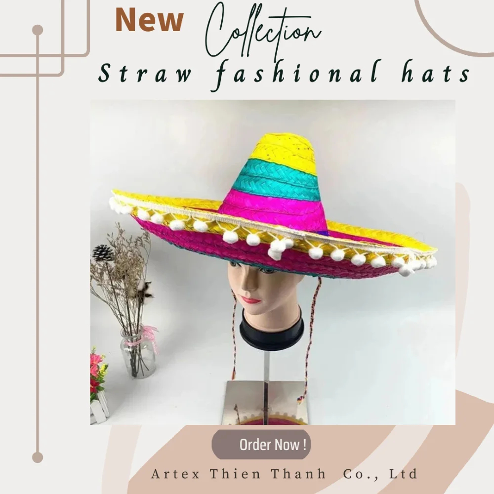 Wholesale Colorful Mexican Straw Hats - Perfect for Parties