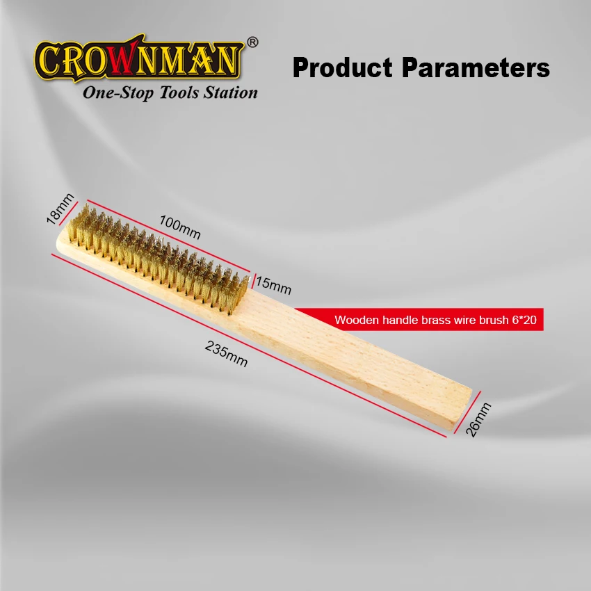 CROWNMAN Hand Tools Brass Wire Brush Multi-purpose Brass Wire Scratch ...