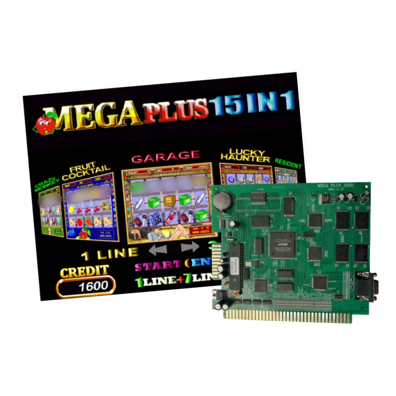 Multi Coin Operated Game Board Mega Plus 15 in 1 Fus-ion Arcade Game ...
