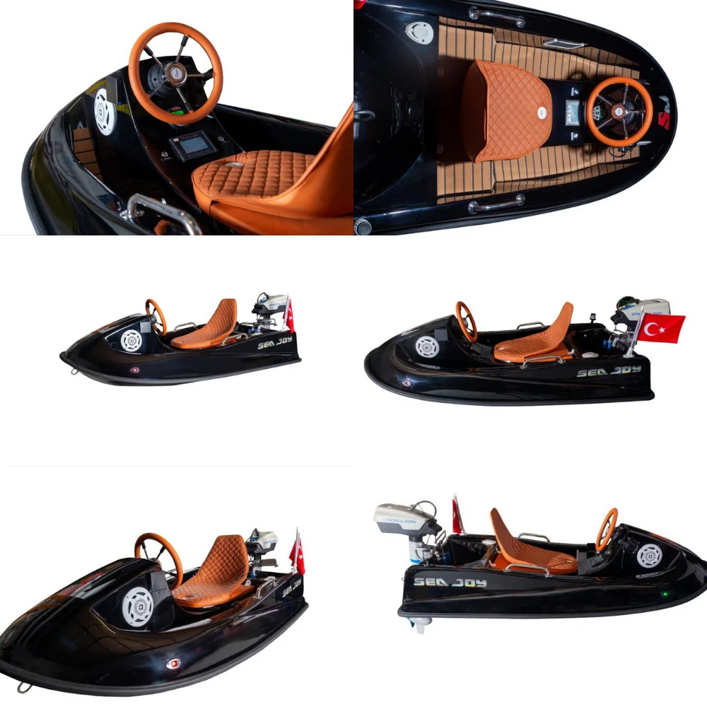 Ocean Seajoy Electric Mini Boat Black Water Go-kart And Canoe For Water ...