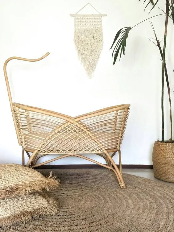 Natural Baby Cot Bed And Crib Handmade Bassinet For Kid And Baby Home ...