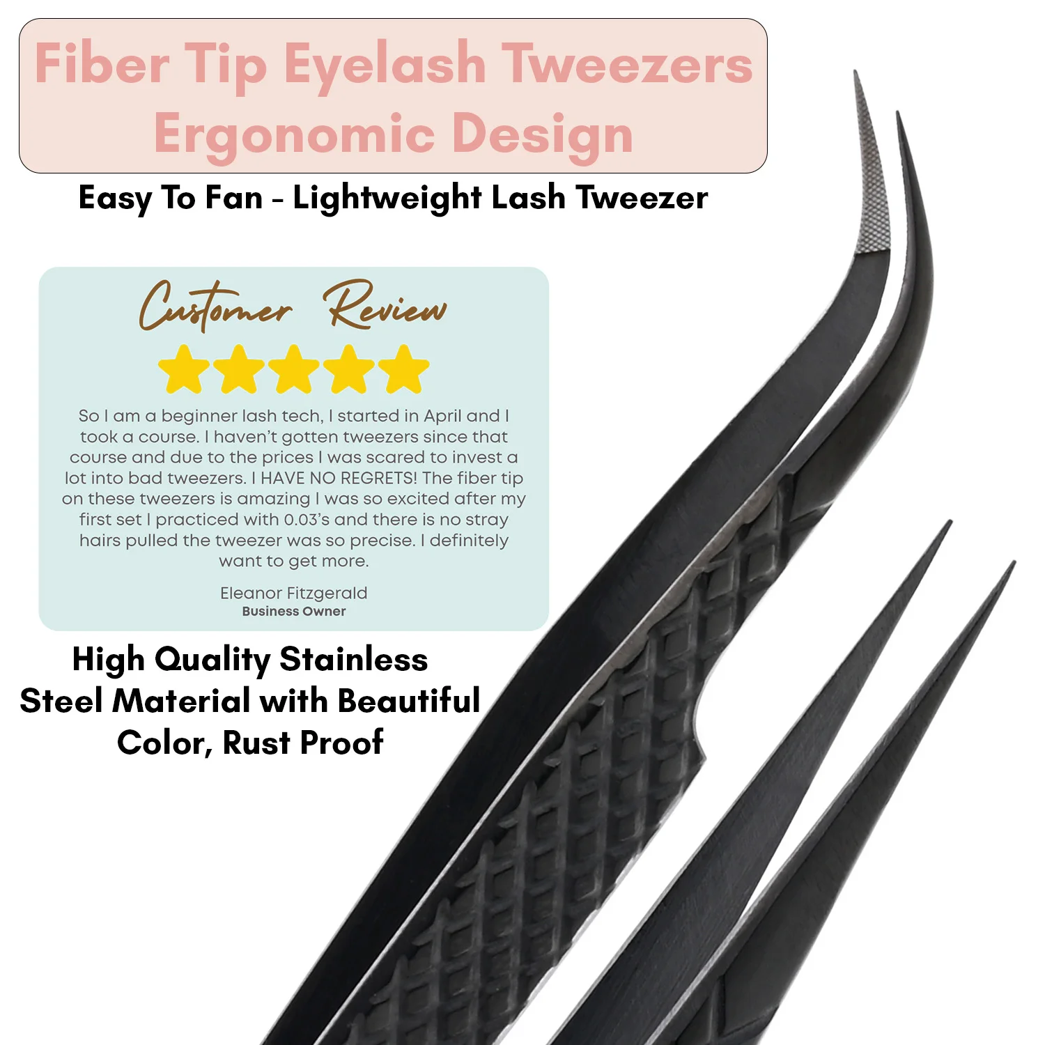 German Stainless Steel Eyelashes Tweezer Tweezers For Lash Extensions ...
