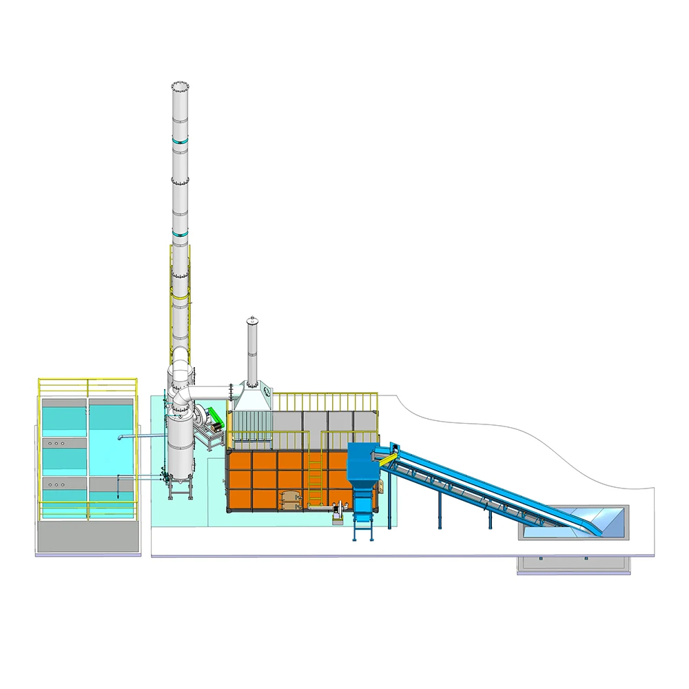 Municipal Solid Waste Incinerator Cnc-800a Wattage 800kg/h Plant ...