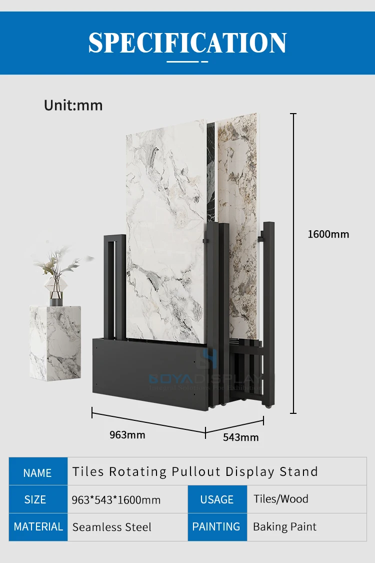 Customize 60x120 Pull Push Furniture Metal Two Side Rotating Large Tile ...