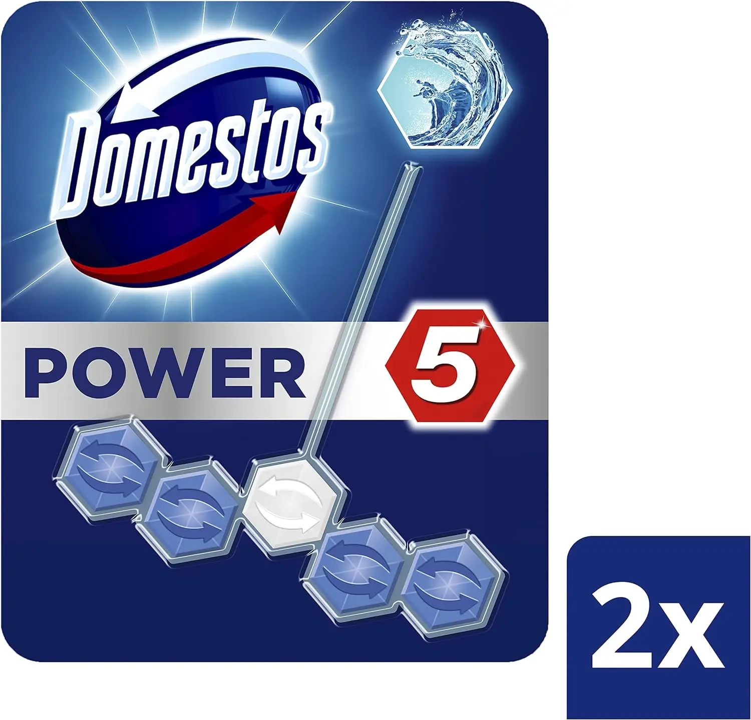 Domestos Ocean Toilet Rim Block Toilet Blocks That Clean At Full Power ...