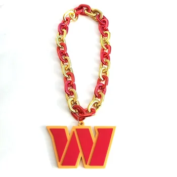 Custom Football Team Giant Link Chain Necklace 3d Foam Fan Chain ...
