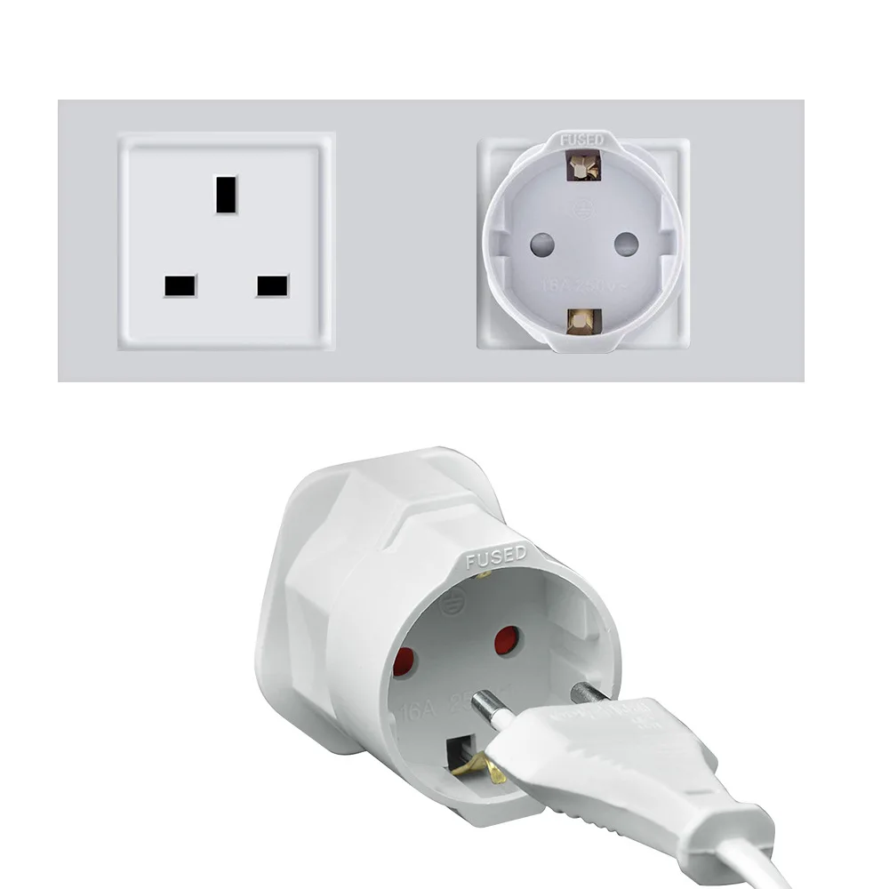 British Type Electrical Conversion Plug Adapter for Europe