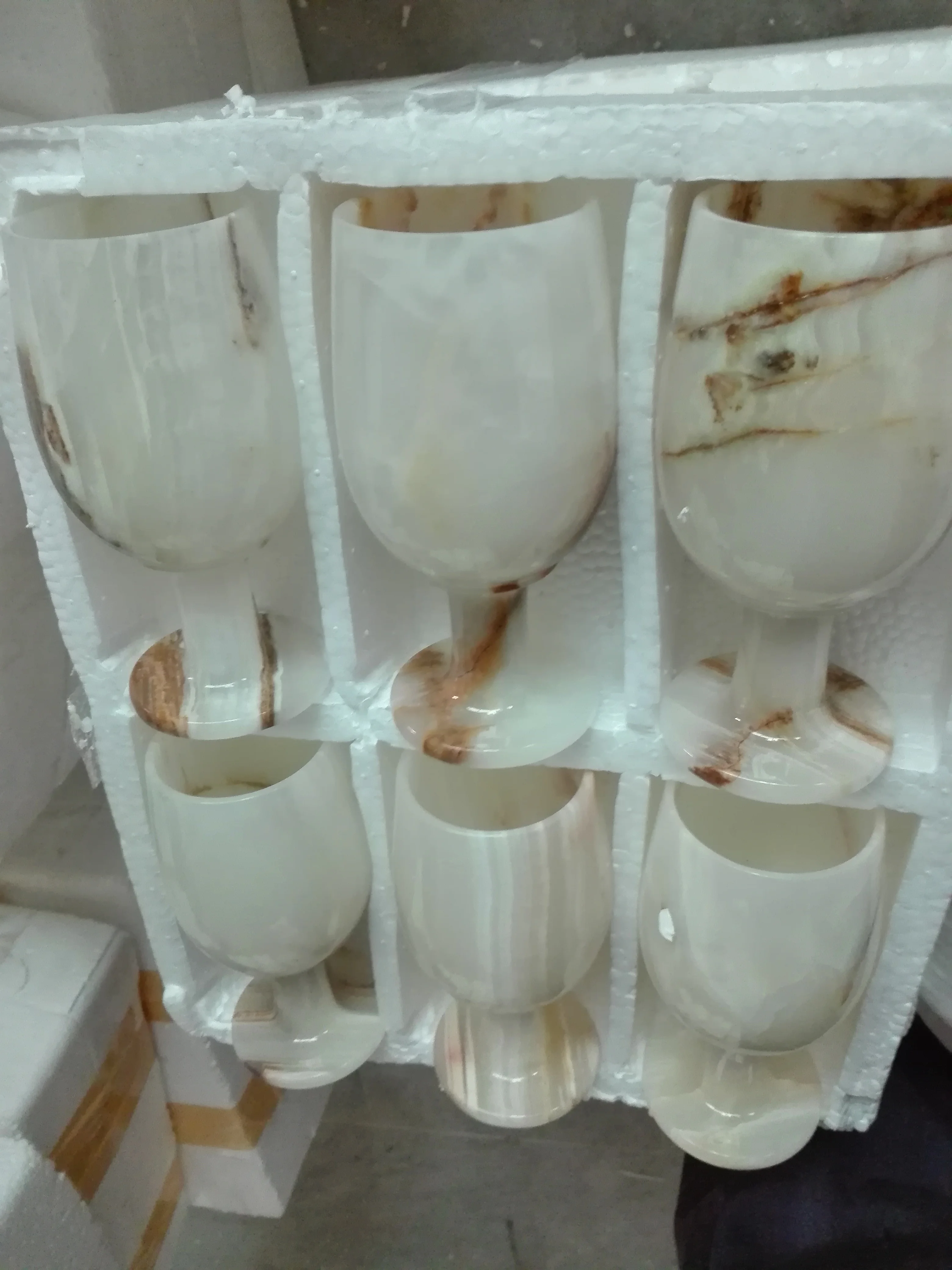 White Marble Glasses - Durable & Sustainable Wineware