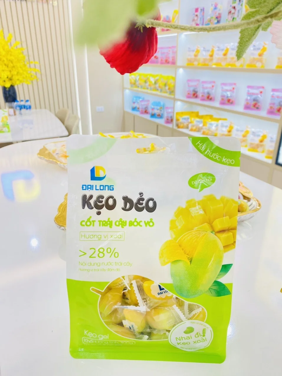 3d Peeled Green Mango Gummy Candy With Melted Filling Extracted From ...