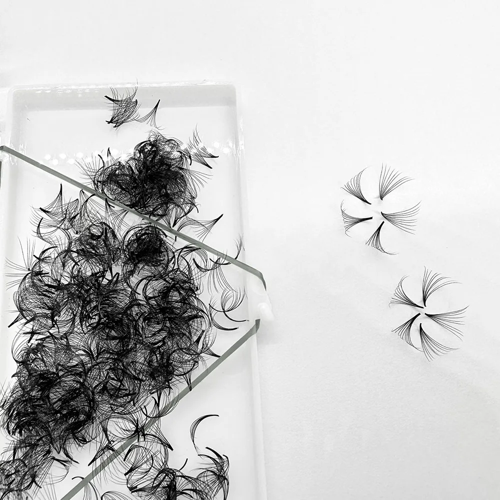 Volume 2d-20d Easy Fanning Eyelash Extensions Faux Mink Flare Easy Fan Eyelash Extention Natural ...