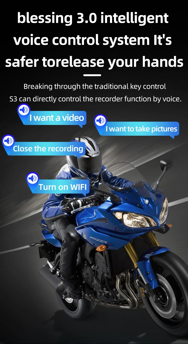 Helmet Bluetooth Intercoms Headset Fm Video Motorcycle Recorder Helmet ...