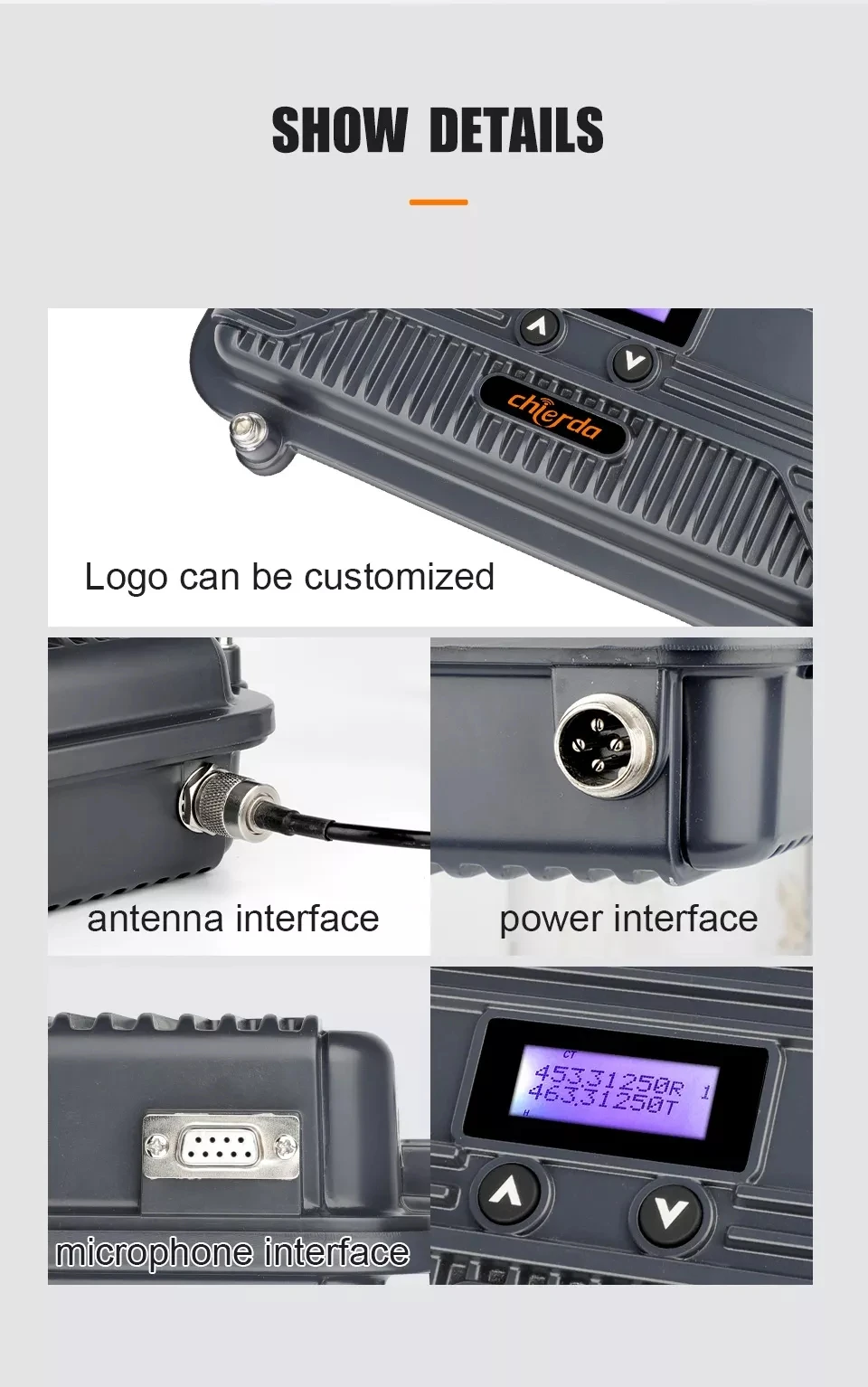 Customizable 10W Full Duplex Two Way Radio Repeater LCD Mini UHF