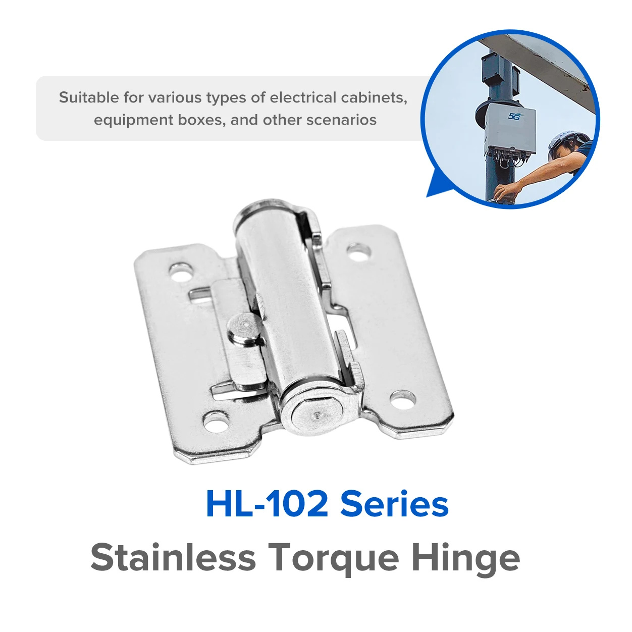 HL-102-2 Torque Friction Hinge - Adjustable Industrial Damping
