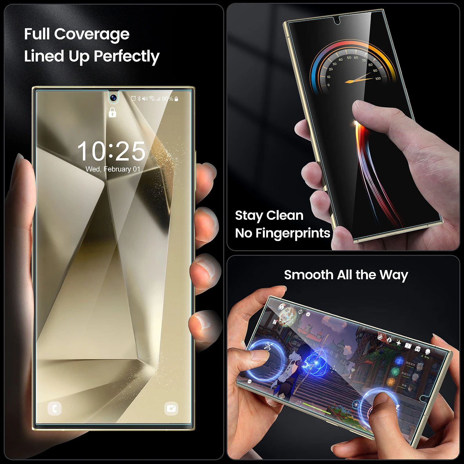 Ez-glaz Samsung Galaxy S24 Ultra Anti Reflective Glare Screen Protector ...