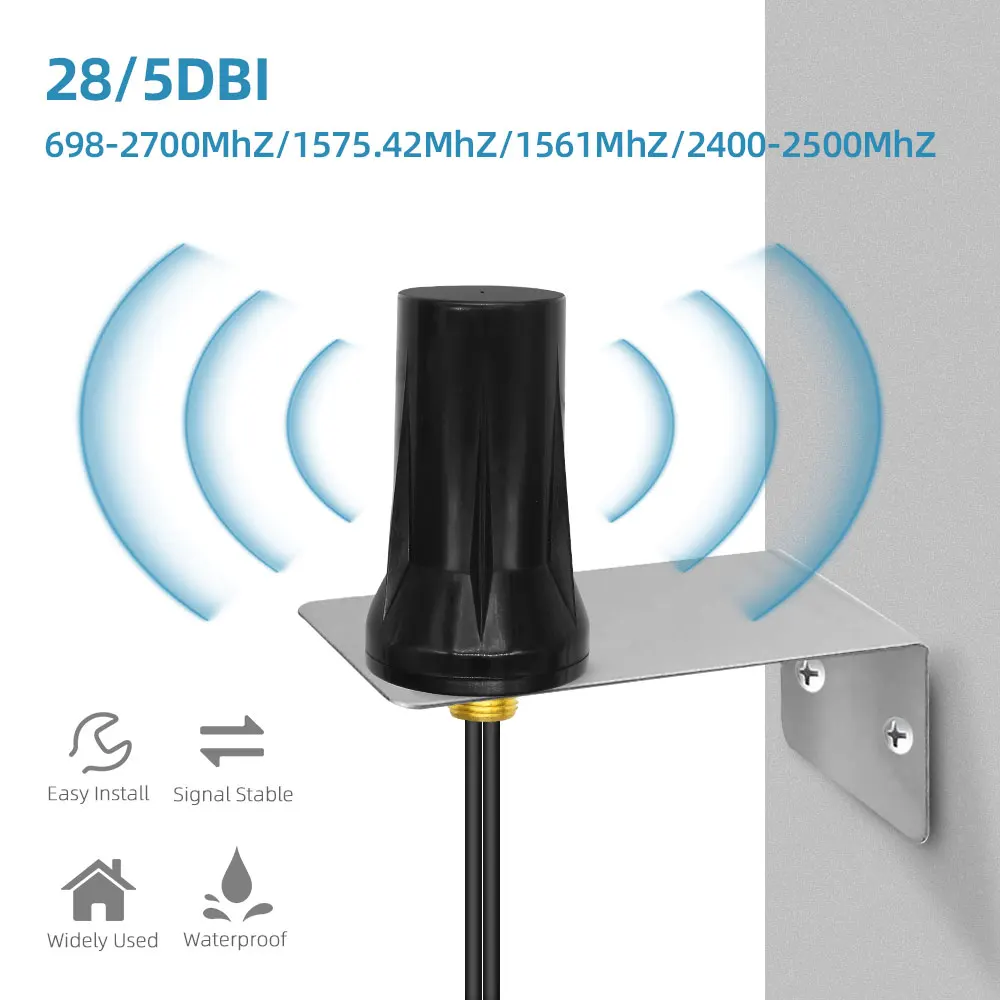 Factory OEM 4g Gsm Outdoor Omni Wifi Aerial 600~6000mhz External 5 ...