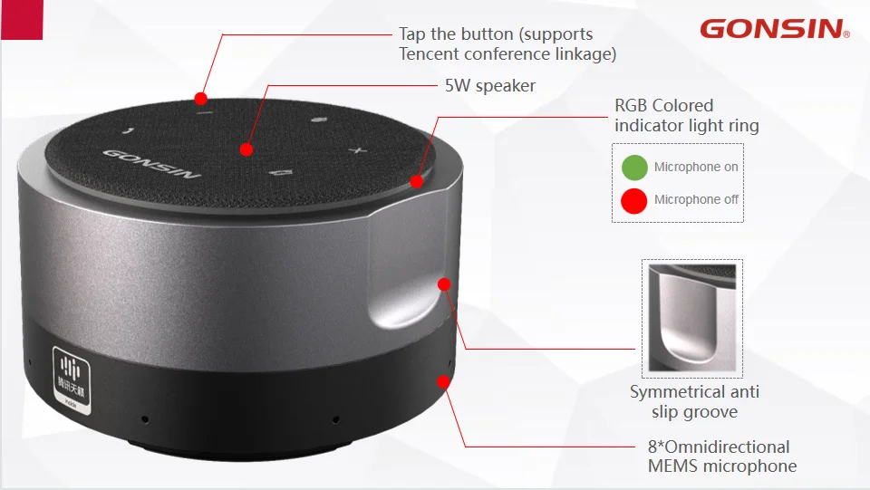 Usb Speakermicrophones Remote Video Conference Table Microphone Noise ...