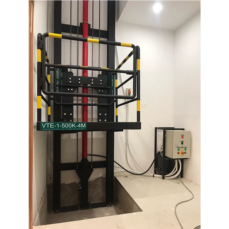 0.5 Ton Hydraulic Cargo Lift Platform Max Height 3M Lifting Goods ...