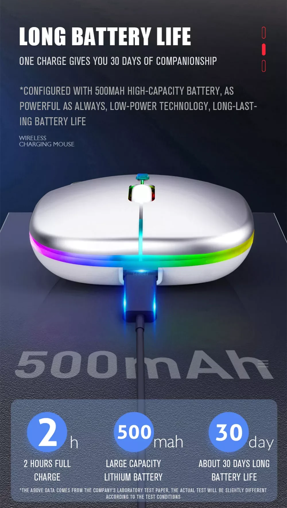 manufacturer price led wireless mouse silent ergonomic rechargeable ...