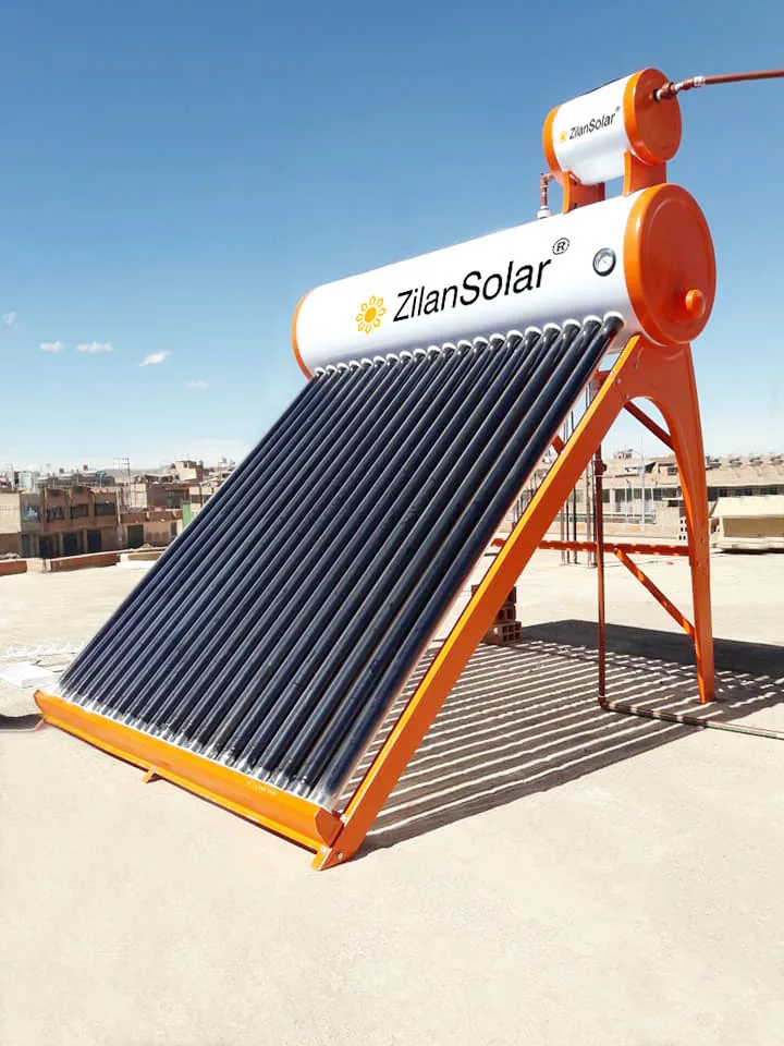 Solar Water Heater with 15liters Horizontal Assistant tank and ...