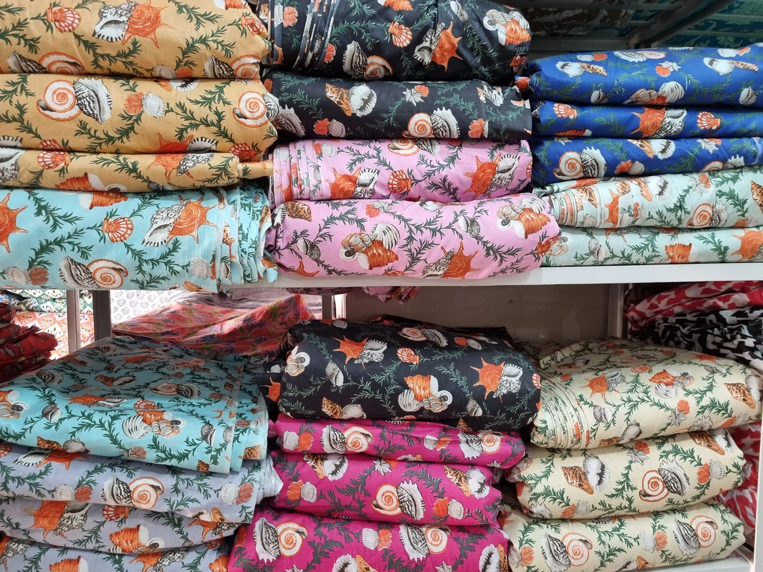 Wholesaler of Indian Screen Printed 100% Cotton Fabric Raw Material ...