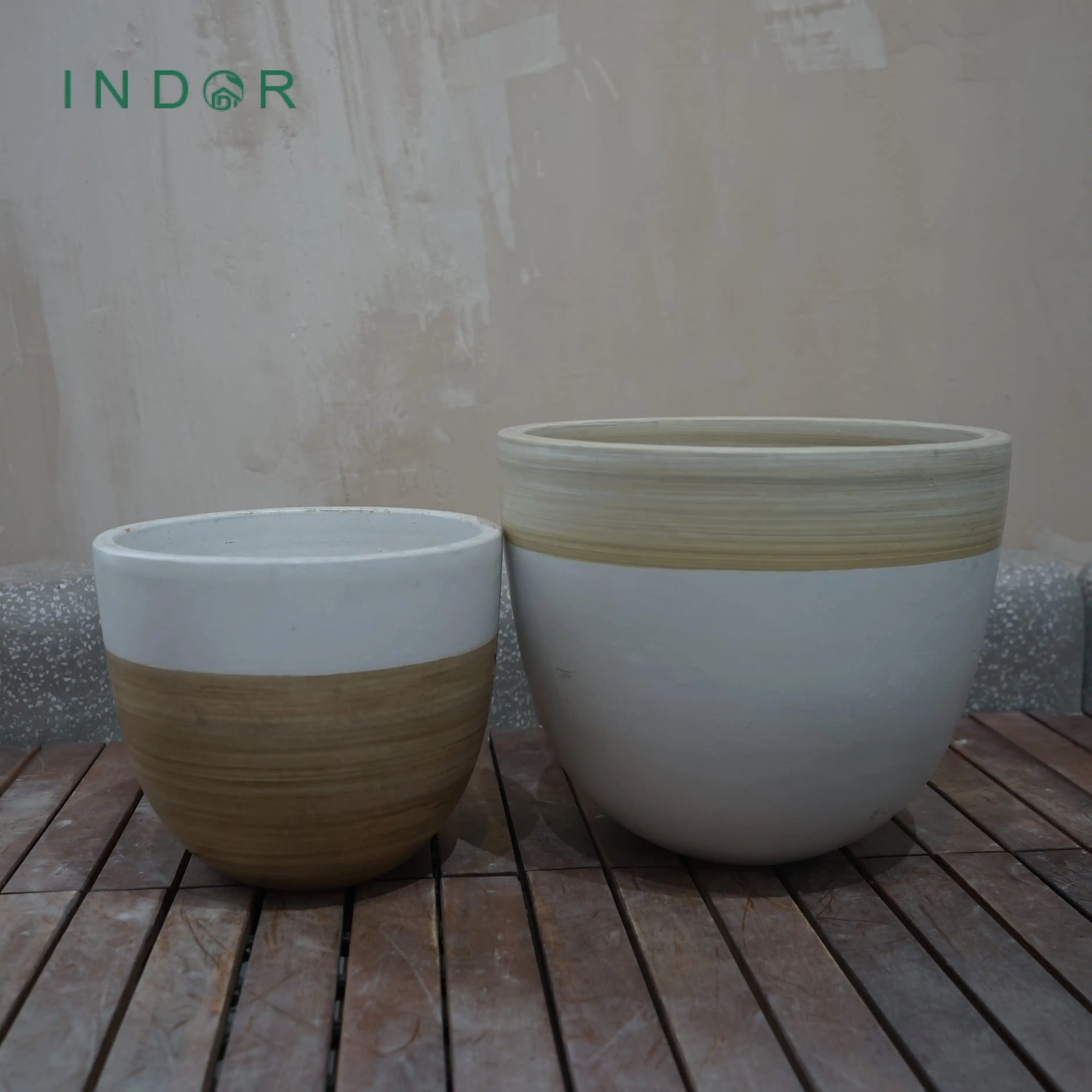 Terracotta Cr30tps3 Mediterranean White Pots Tapered Painting Shape ...