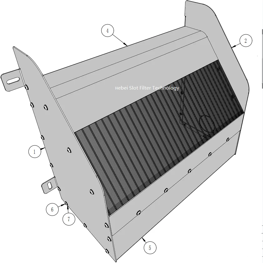 Stainless Steel Wedge Wire Coanda Screen Box Assembly