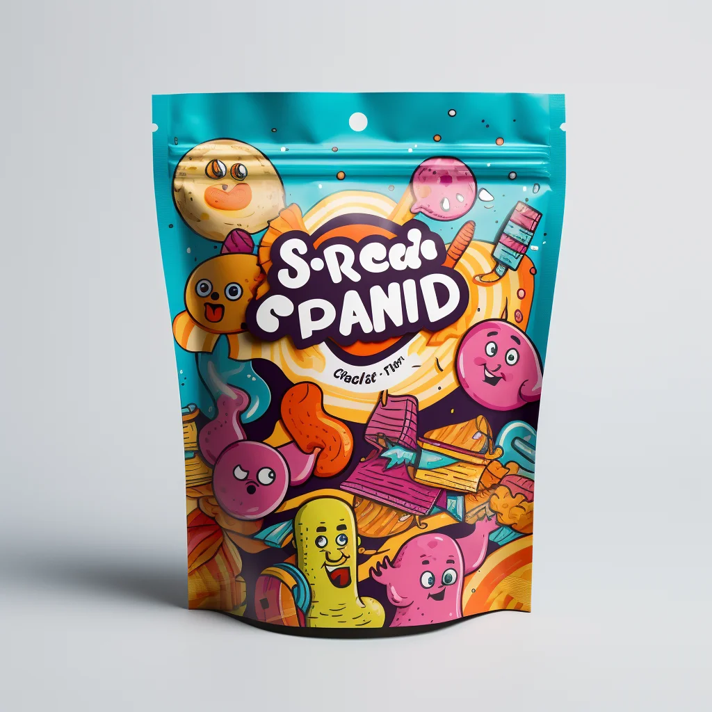 Custom Printed Zipper Packaging Bags Sweets Snacks Candy Ziplock Bags ...