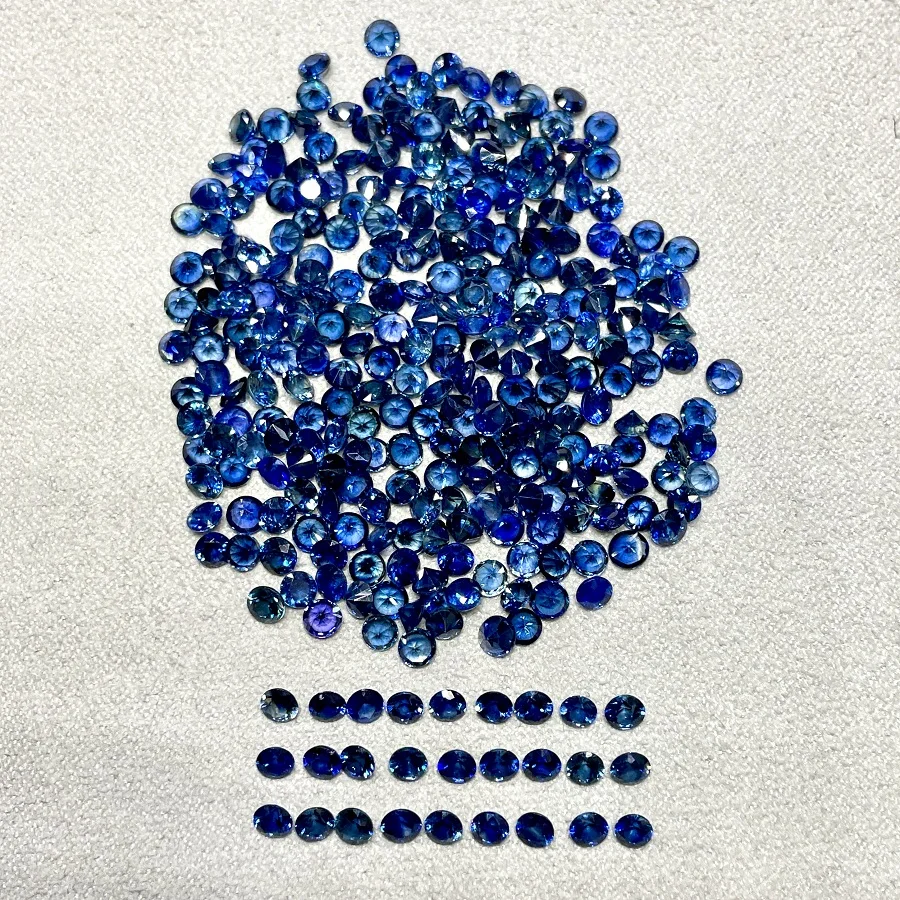 Royal Blue Brilliant Cut 3mm Blue Sapphire Gemstones