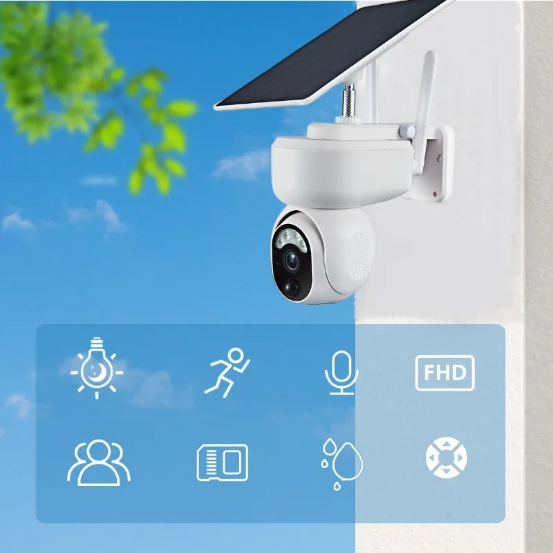 Ubox 3mp Solar Cctv Camera 4g Sim Card 6w 10400mah Pir Human Detection ...