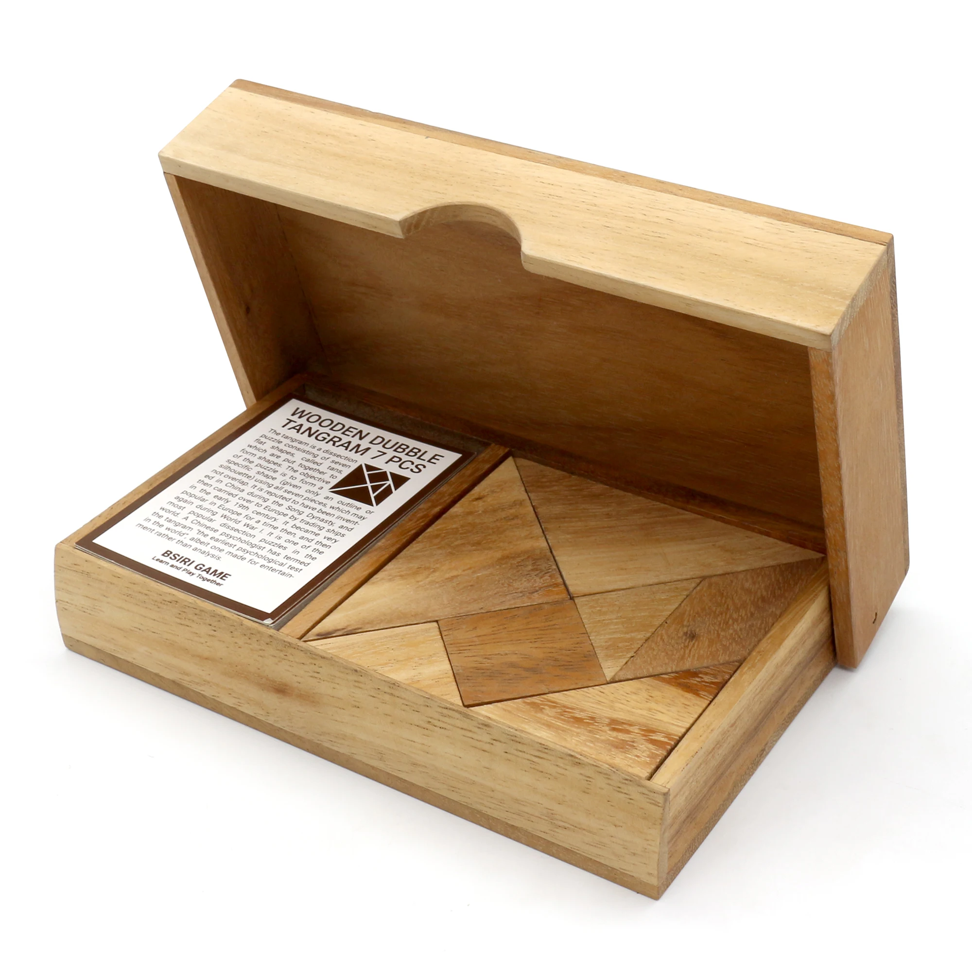 Folding Double Tangram Dissection Puzzles Wooden Designed With Cards ...