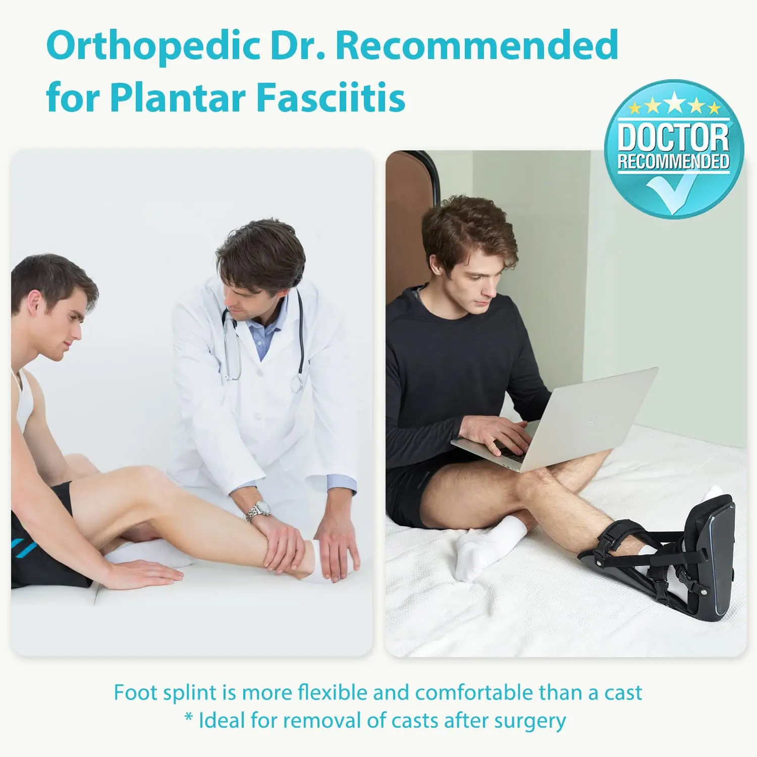 Plantar Fasciitis Surgical Adjustable Ankle Foot Orthosis Support Night ...