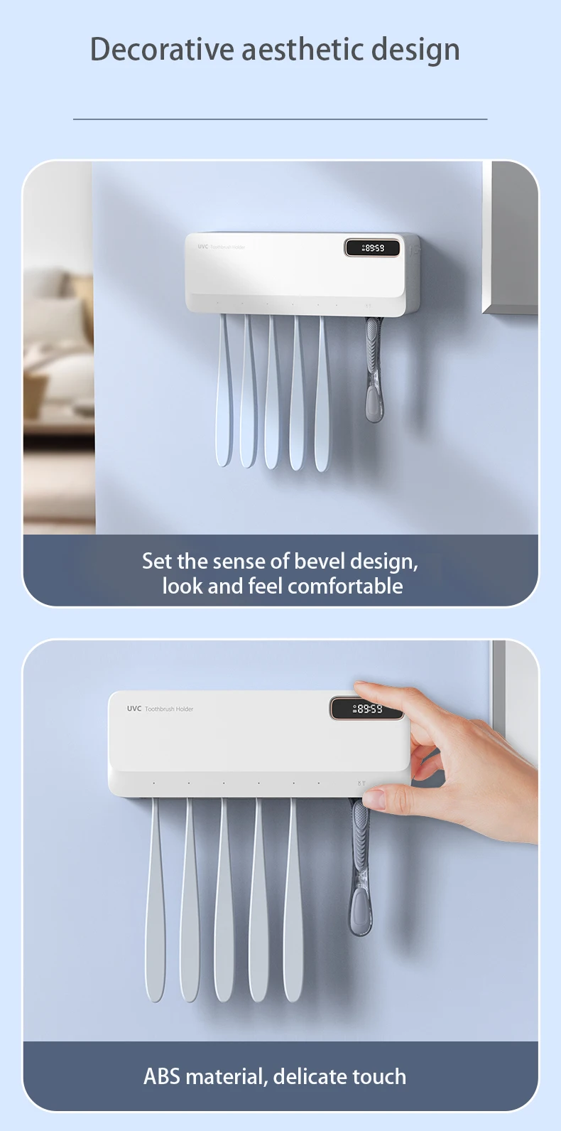 UVC Toothbrush Sanitizer - Sterilize & Dry Efficiently