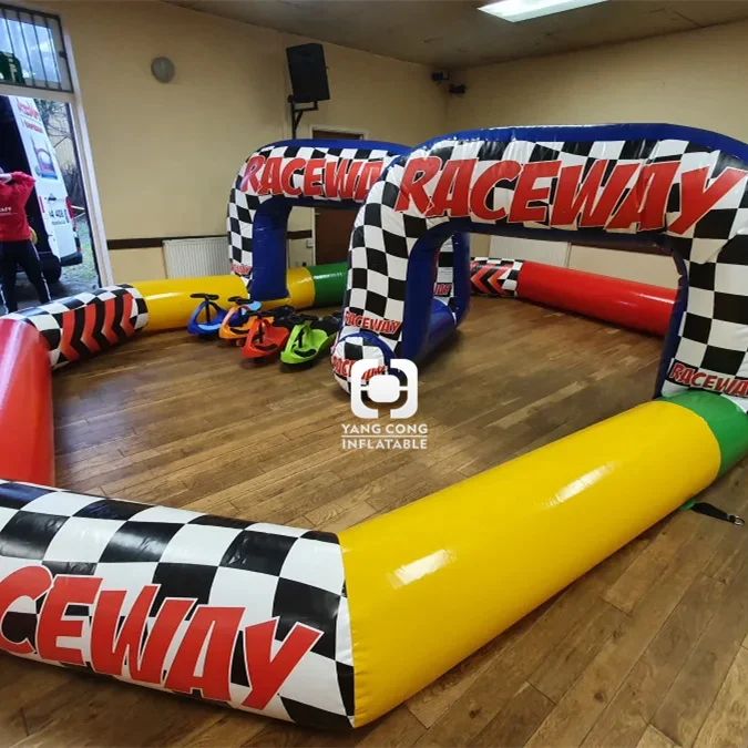 Guangzhou Inflatable Outdoor Car Race Go Kart Track Wiggle Cars Game ...