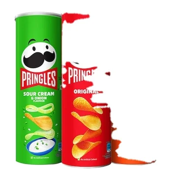 Pringles Salty Fried Chip Hard Texture In A Box Packaging Pringles ...