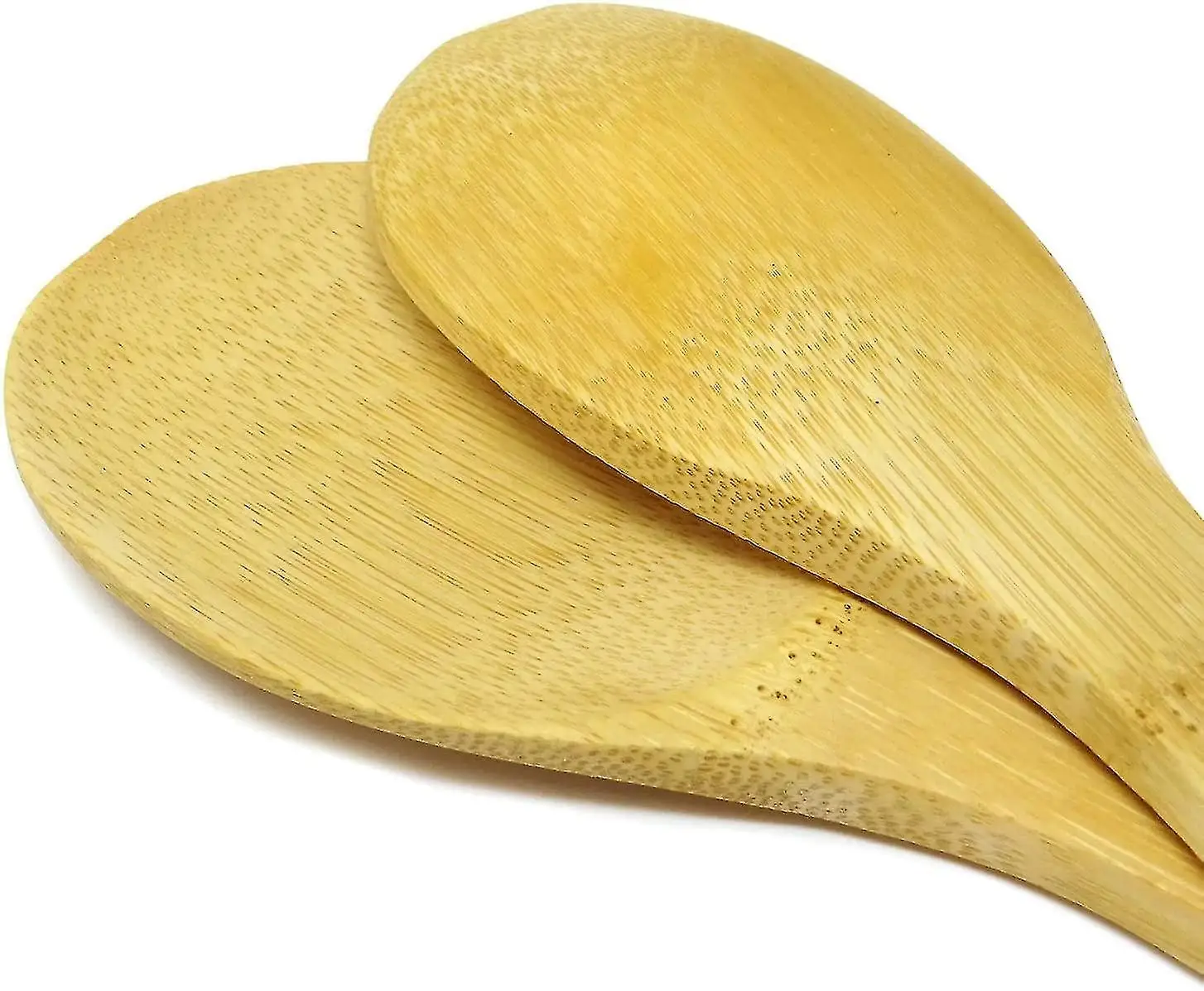 2pc Bamboo Rice Paddle For Household,Stand Up Rice Spoon,Non-stick Rice ...