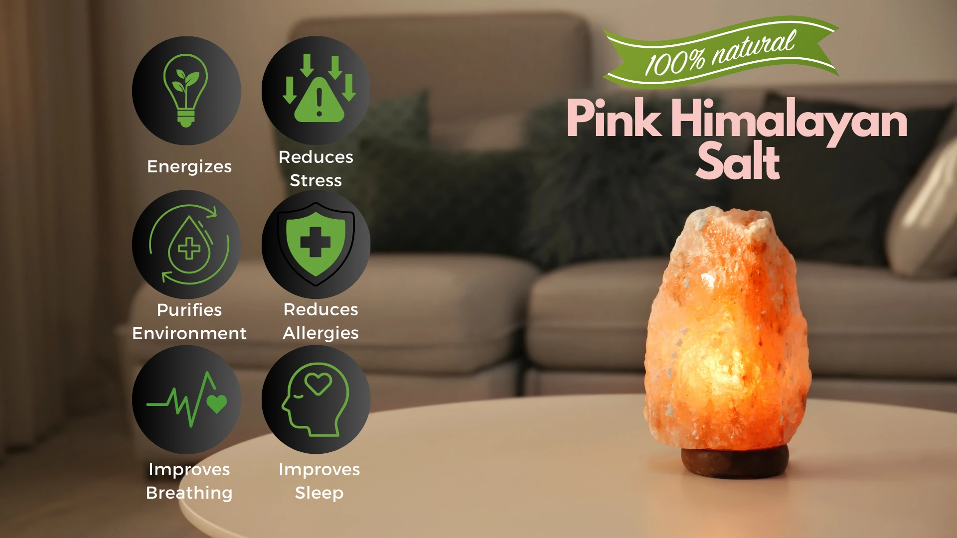 Himalayan Salt Night Light Natural Rock Crystal Lamp (5x5x7) From ...