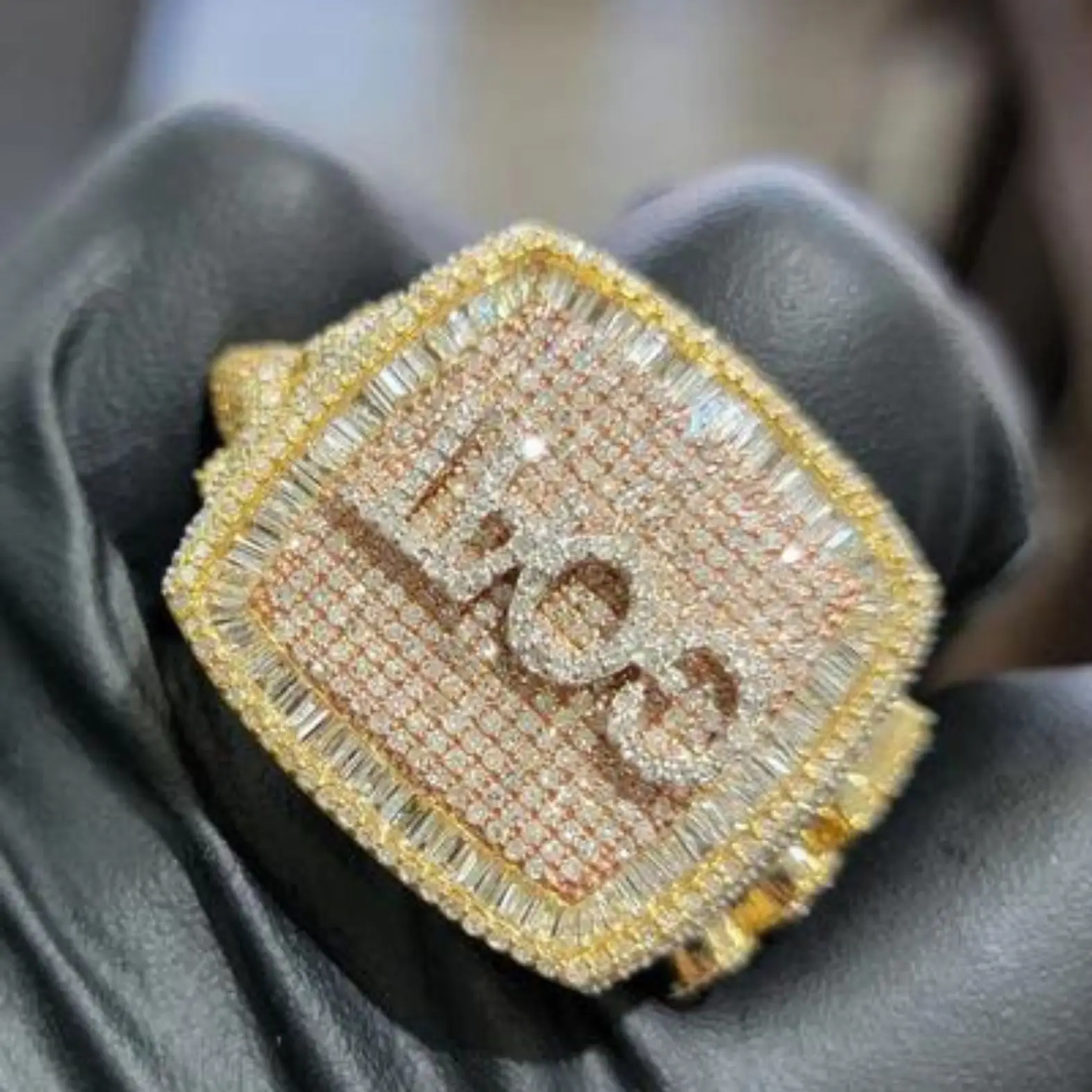 Classic White Gold Ring Moissanite Diamond Rings Custom 10k Solid Gold ...